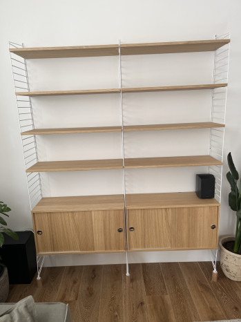 Pre-owned & Refurbished STRING SHELVING - Oak Shelving Unit | Collecte