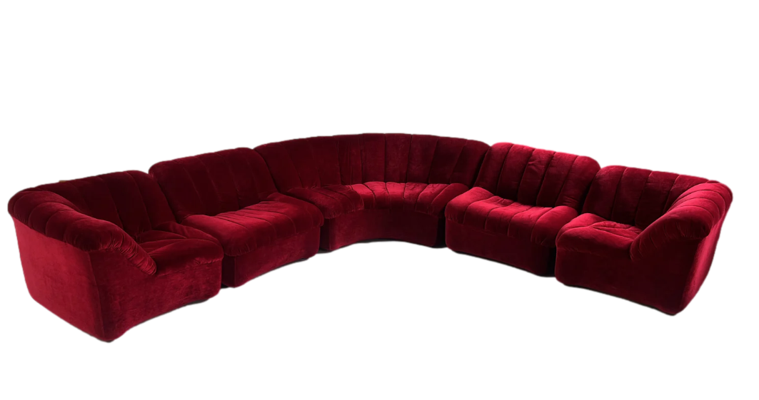 Pre-owned & Refurbished FEATHERSTON - Ruby Red Velvet Curved Numero VII ...