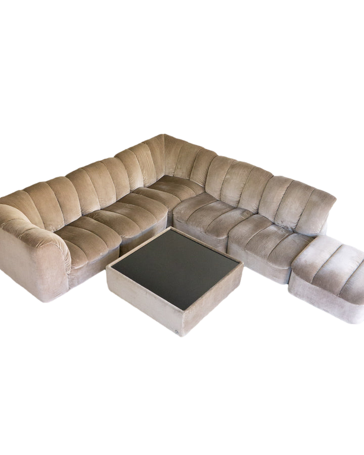 Pre-owned & Refurbished FLER FURNITURE - Velvet Modular Sofa and Coffee ...