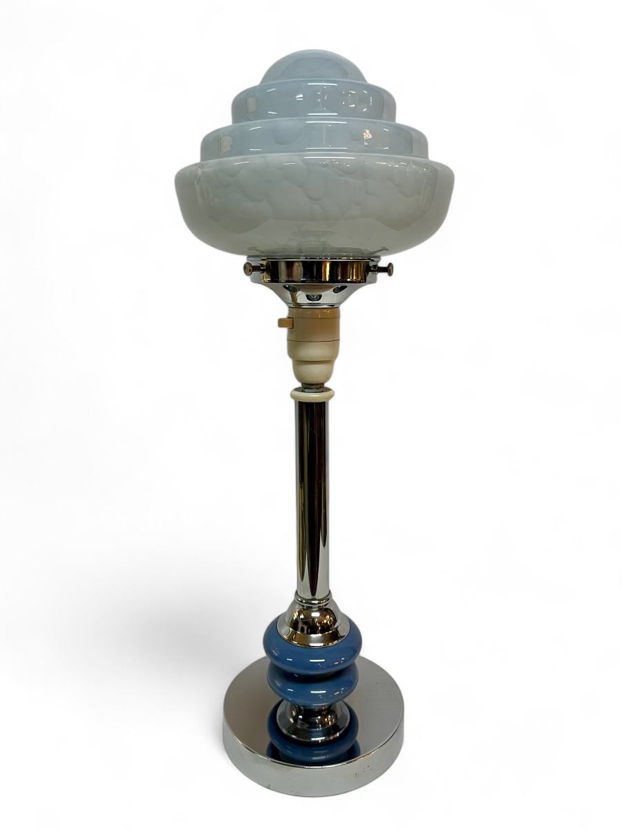 Pre-owned & Refurbished ART DECO - Chrome and Pale Blue Bakelite Table ...