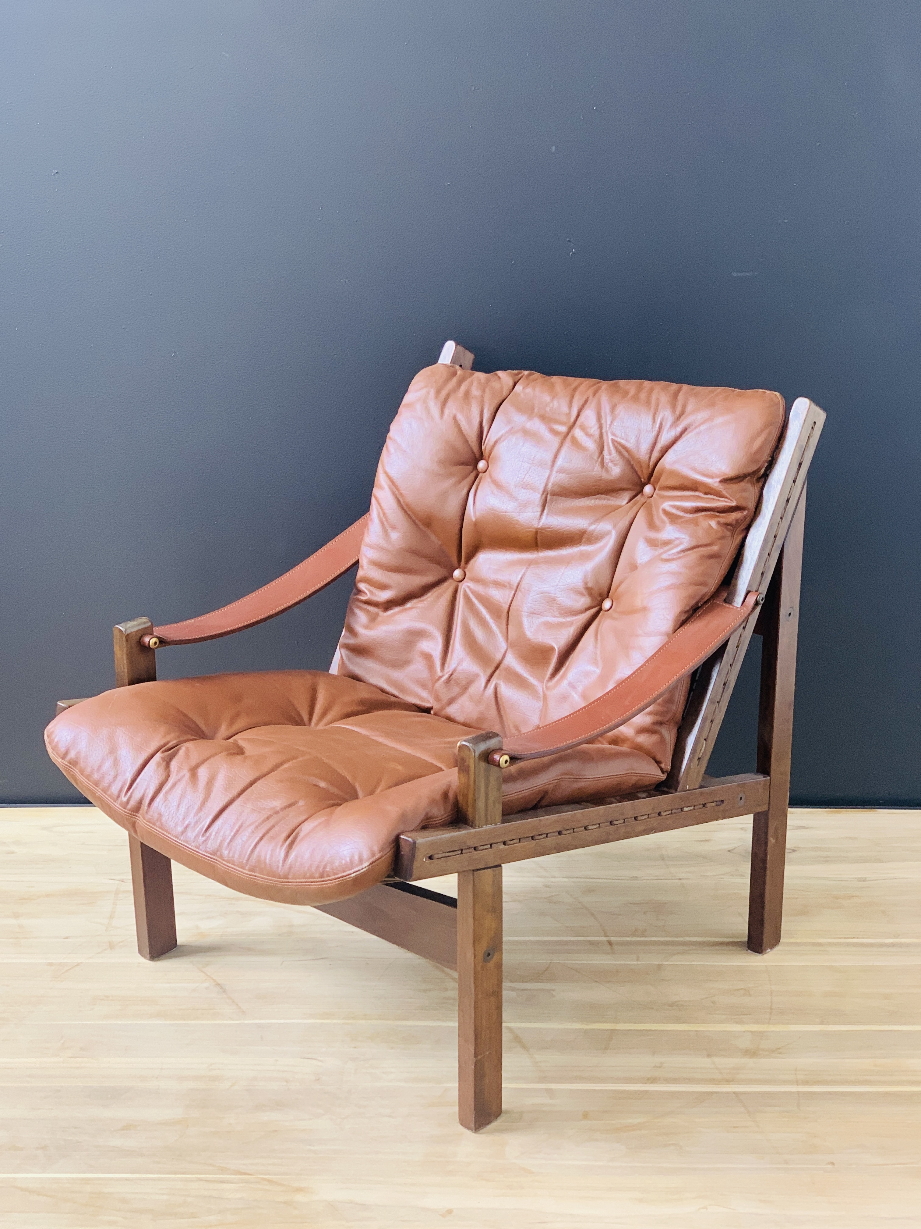 Pre-owned & Refurbished BRUKSBO - Leather Hunter Chair Norwegian 1960s ...