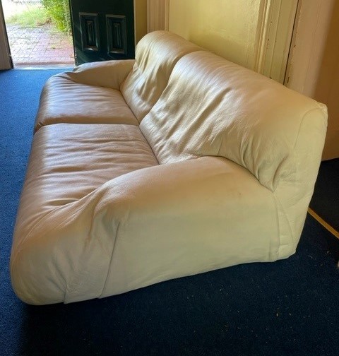 Pre-owned & Refurbished EDRA - White Leather Brenno Sofa | Collecte